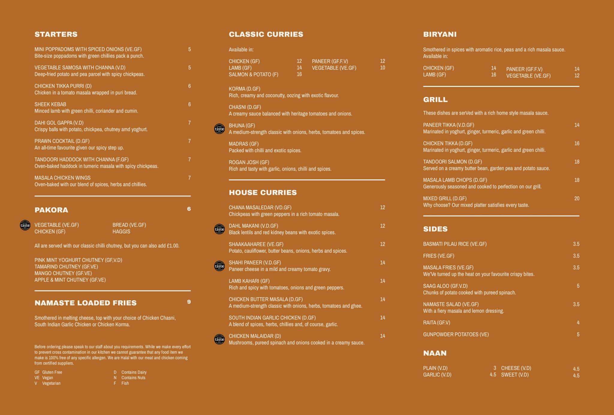 Delhi Darbar Glasgow Menu – Indian Cuisine at Namaste